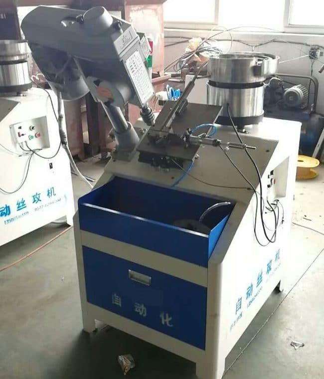 Double station drop in anchor bush automatic thread tapping machine ...