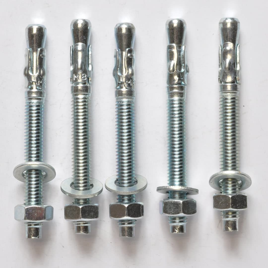 Carbon steel zinc plated concrete two clips wedge anchors - Bolt Nut ...