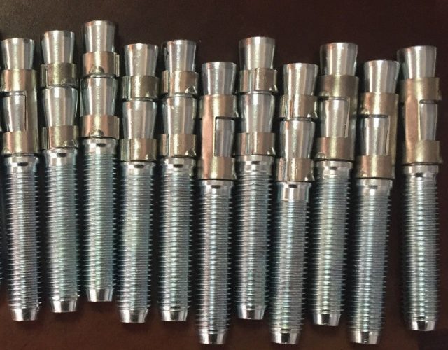 Stainless steel Double Clips Wedge Anchors with plain washer and hex ...