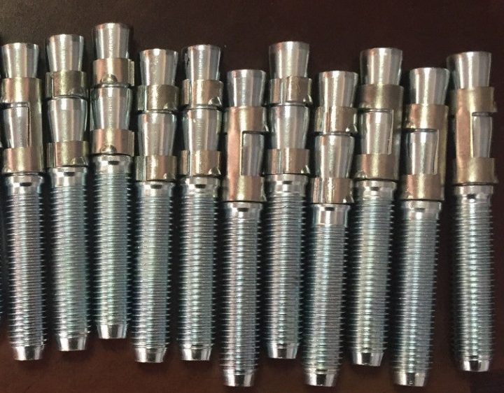 Stainless steel Double Clips Wedge Anchors with plain washer and hex ...