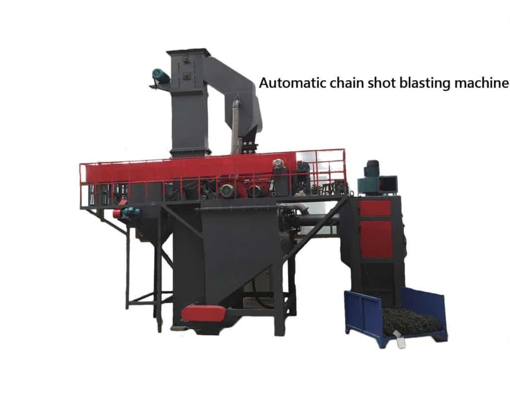 AMP-4 lifting ring chains automatic shot blasting polish machine - Bolt ...