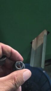 Oval hex lock nut self locking nut three points pits press forming ...